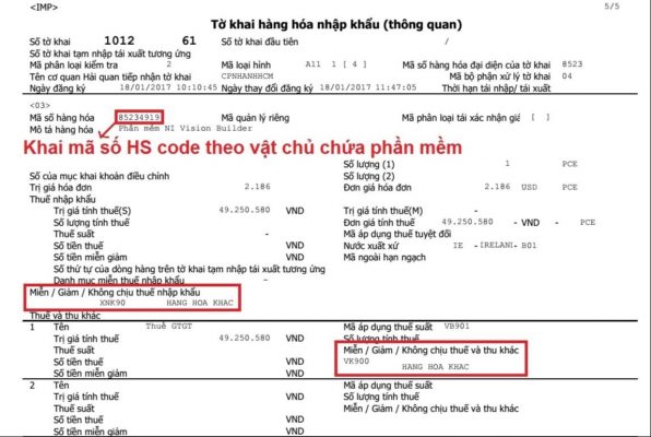 Thủ tục nhập khẩu phần mềm chứa trong USB CD DVD và giấy License key ...